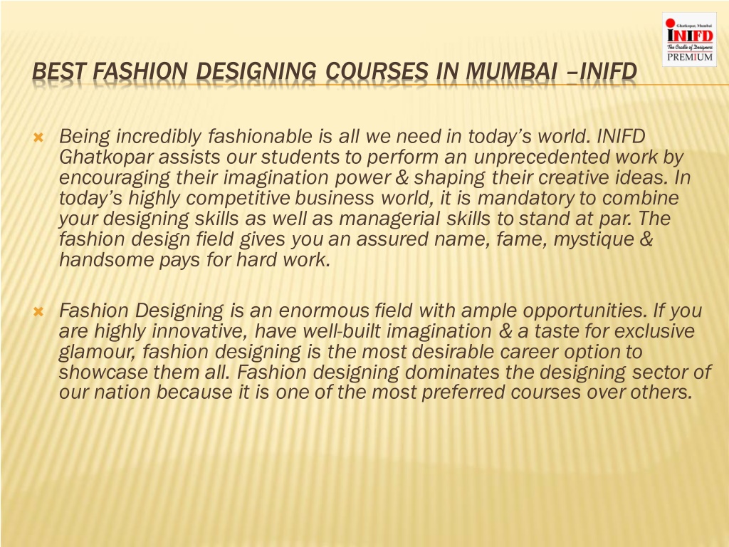 PPT - Best Fashion Designing Institutes in Mumbai PowerPoint ... PPT - Best Fashion Designing Institutes in Mumbai PowerPoint ...