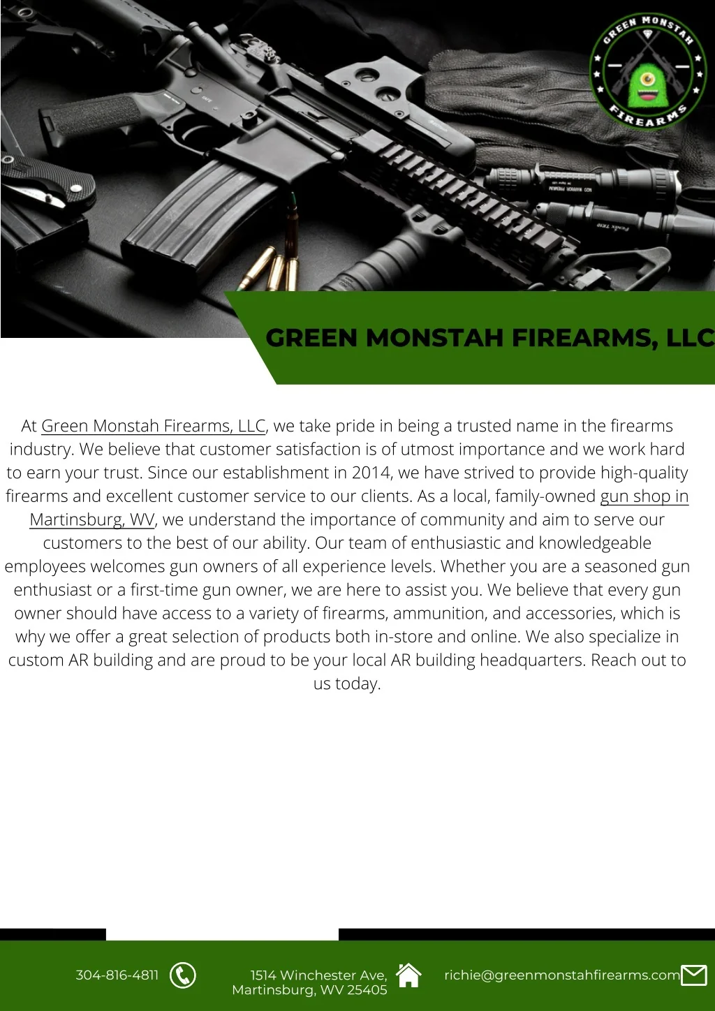 PPT - GREEN MONSTAH FIREARMS, LLC.pdf PowerPoint Presentation, free ...