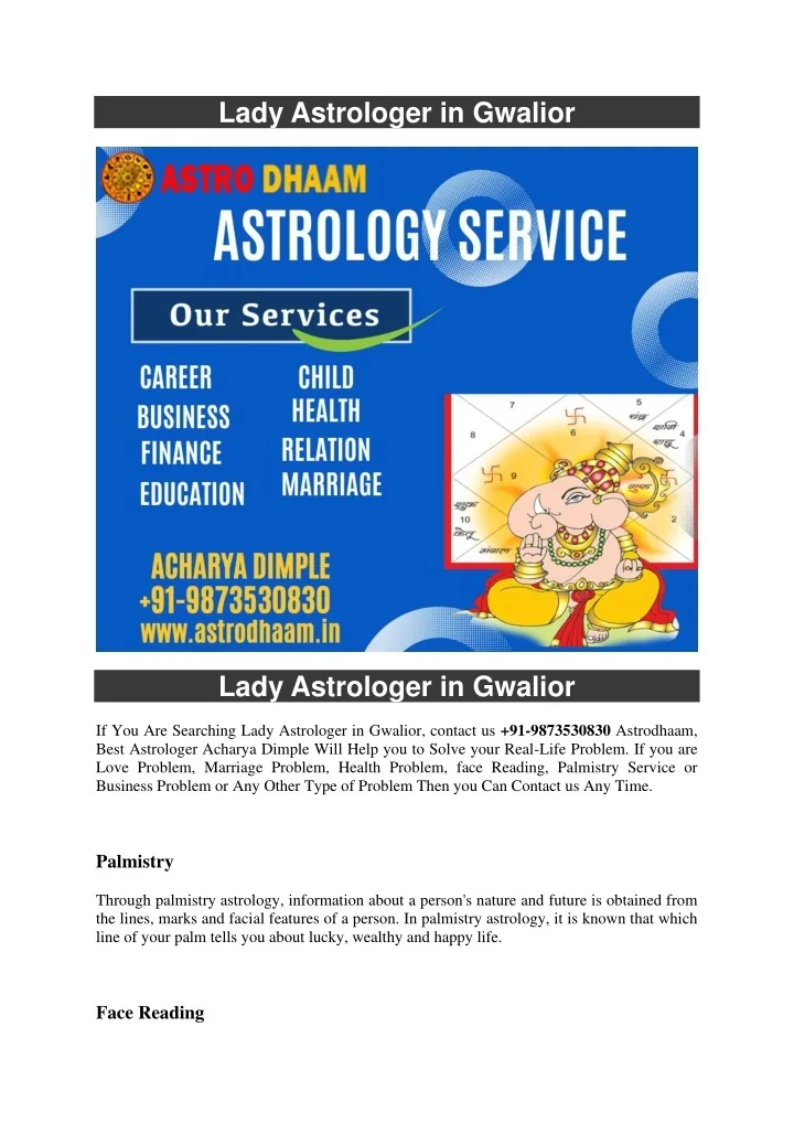 PPT - Lady Astrologer in Gwalior 91-9873530830 PowerPoint Presentation ...
