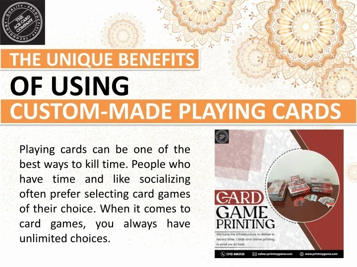 PPT - The Unique Benefits Of Using Custom-Made Playing Cards PowerPoint ...