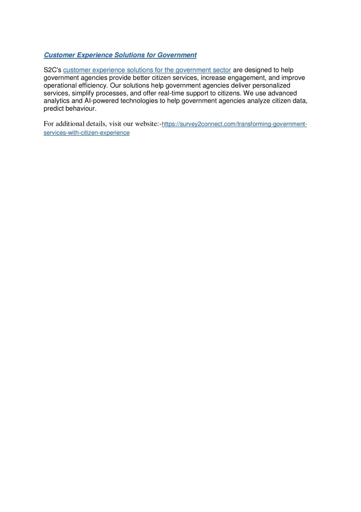 PPT - Customer Experience Solutions for Government PowerPoint ...