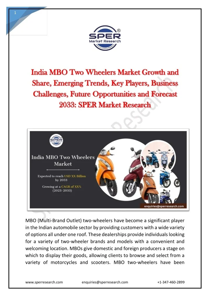 PPT - India MBO Two Wheelers Market Growth and Share, Emerging Trends ...