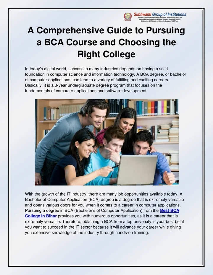 PPT - Best BCA College in Bihar PowerPoint Presentation, free download ...
