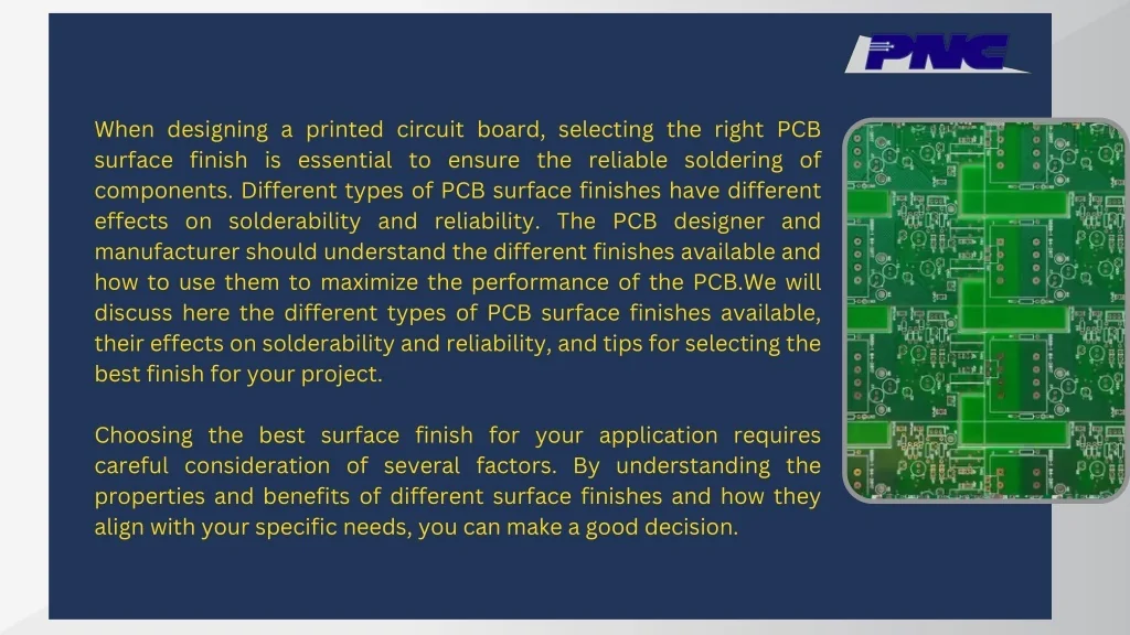 PPT - Printed Circuit Board Surface Finishes and Their Effects on ...