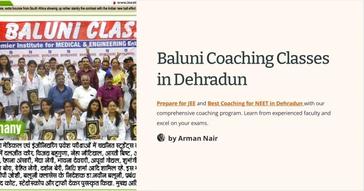 PPT - Baluni-Coaching-Classes-in-Dehradun PowerPoint Presentation, free download - ID:12232157