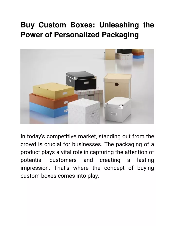 PPT - Buy Custom Boxes_ Unleashing the Power of Personalized Packaging ... PPT - Buy Custom Boxes_ Unleashing the Power of Personalized Packaging ...