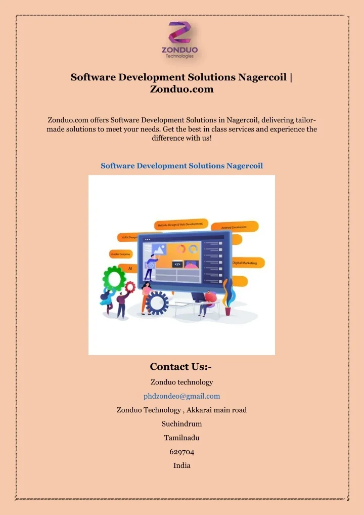 PPT - Software Development Solutions Nagercoil | Zonduo.com PowerPoint ...
