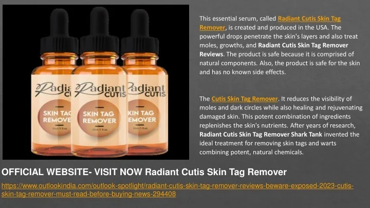 PPT - Radiant Cutis Skin Tag Remover Reviews PowerPoint Presentation ...