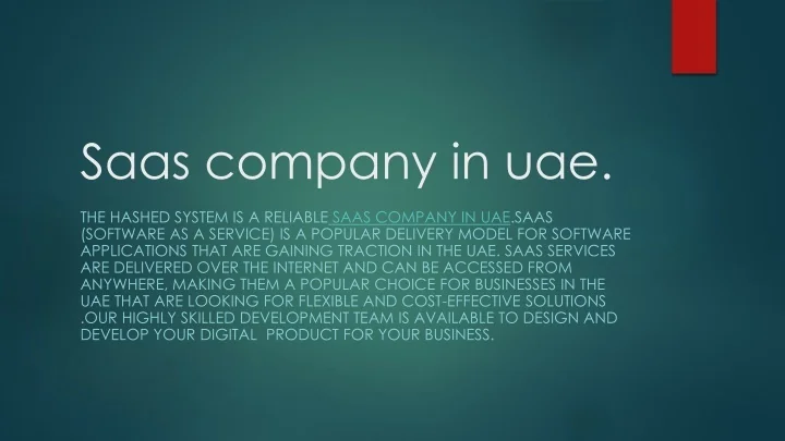 PPT - Saas company in uae PowerPoint Presentation, free download - ID ...