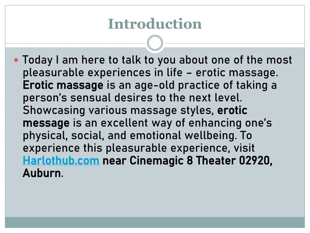 PPT - Find Relief and Relaxation at Harlothub's Erotic Massage Parlor PowerPoint Presentation ...