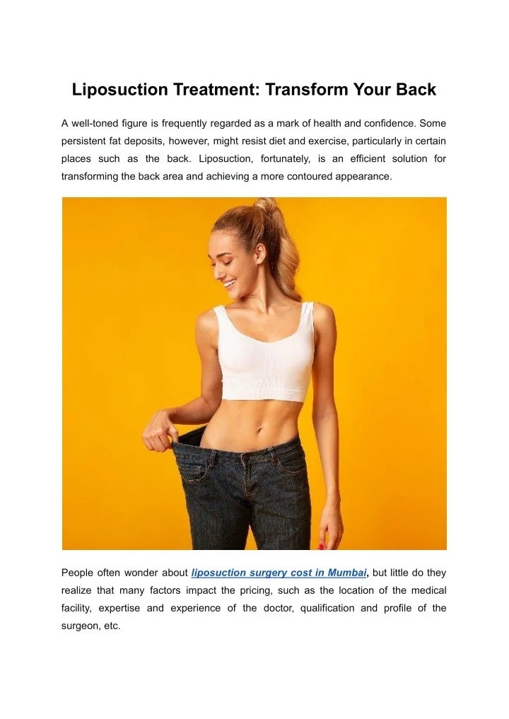PPT - Liposuction Treatment_ Transform Your Back PowerPoint ...