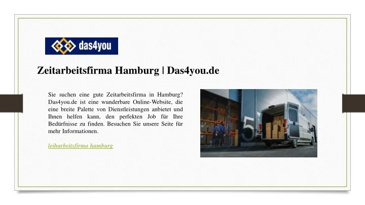 PPT - Zeitarbeitsfirma Hamburg Das4you.de PowerPoint Presentation, free ...