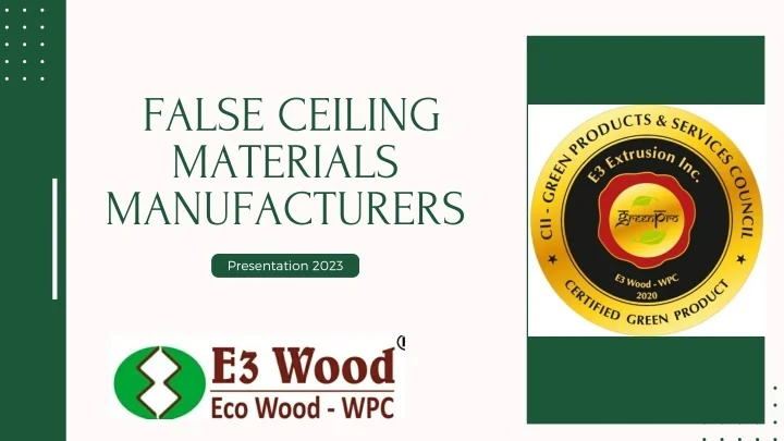 PPT - False Ceiling Materials Manufacturers PowerPoint Presentation ...