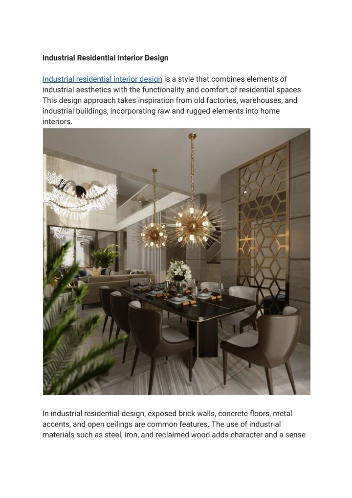 PPT - Industrial Residential Interior Design PowerPoint Presentation ...
