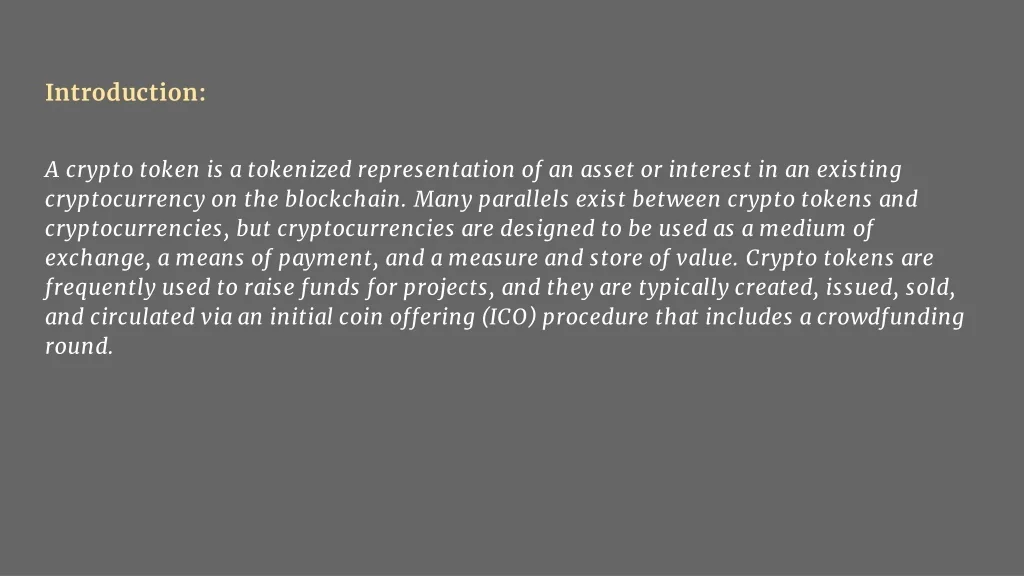 PPT - Types of Crypto Tokens and Advantages PowerPoint Presentation, free download - ID:12327325