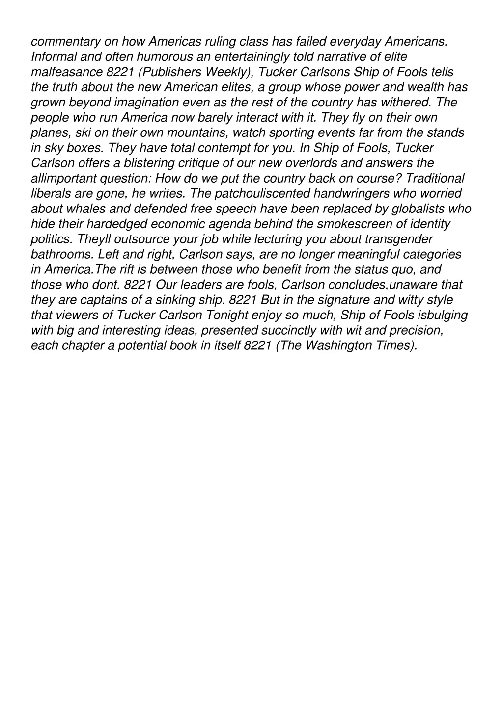 PPT - Download (PDF) Ship of Fools How a Selfish Ruling Class Is ...