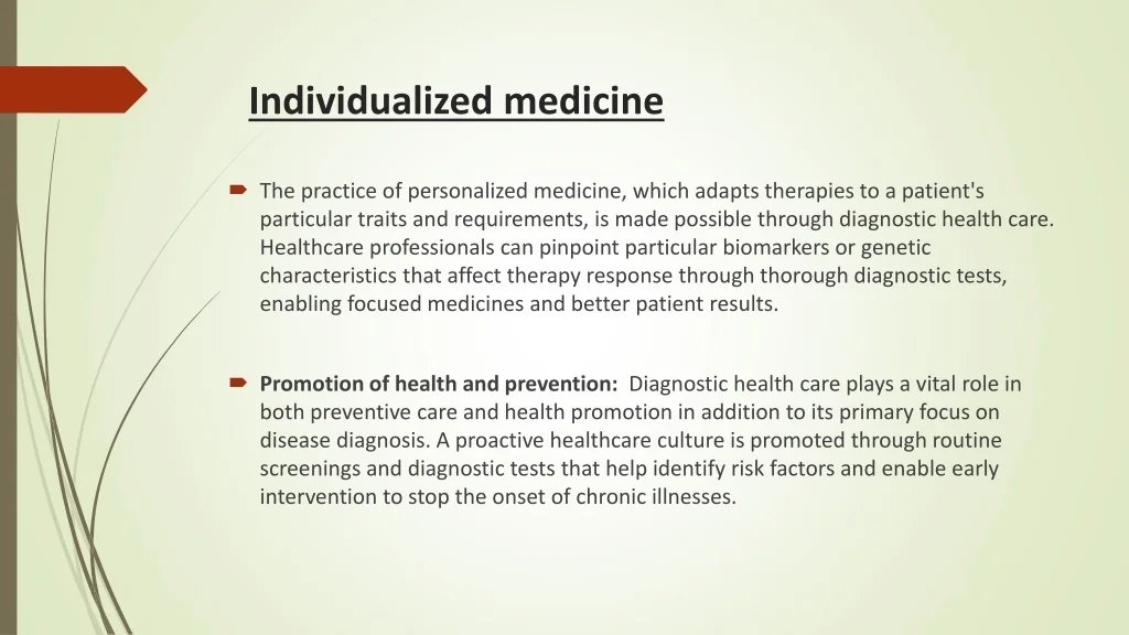 PPT - The Benefits of Diagnostic Health Care and Its Power PowerPoint ...