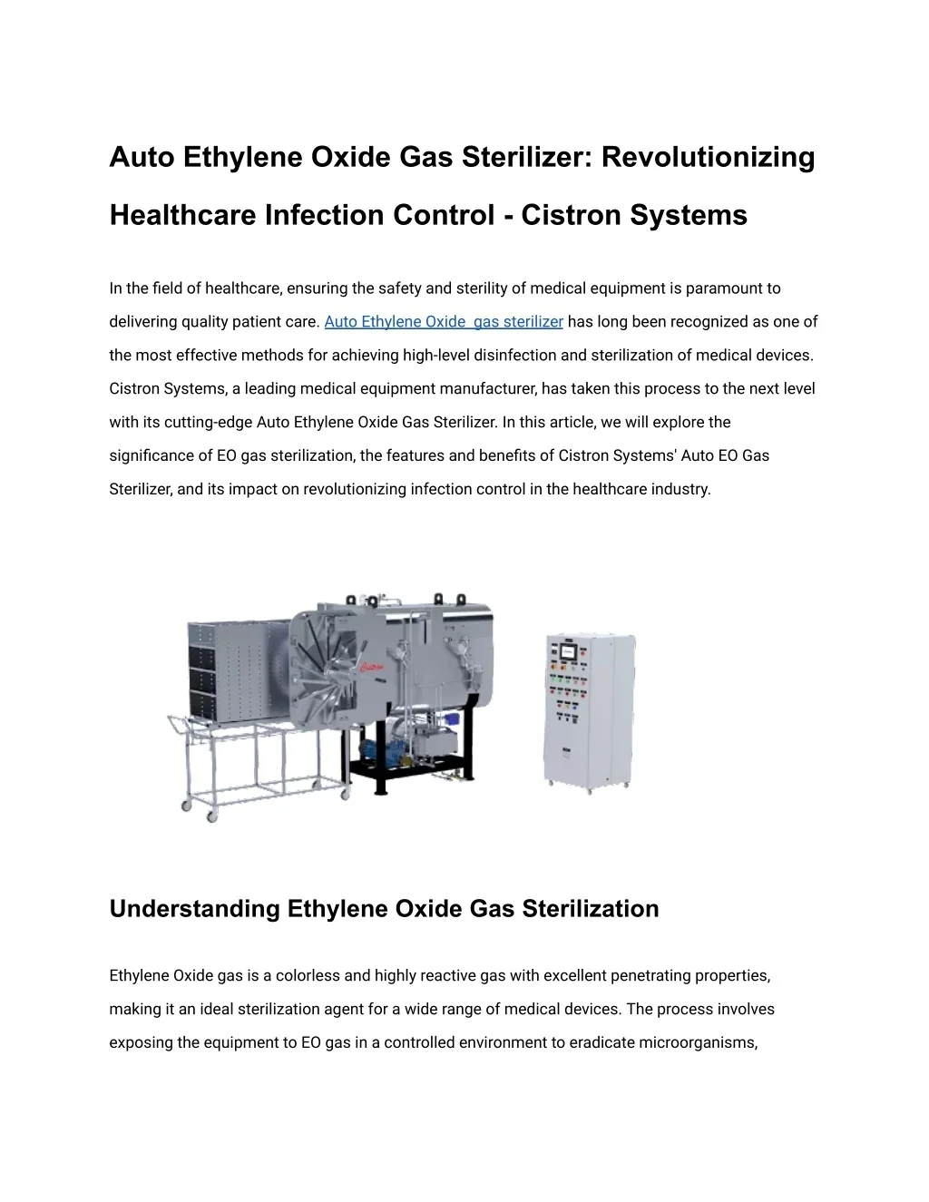 PPT - Auto Ethylene Oxide Gas Sterilizer_ Revolutionizing Healthcare ...