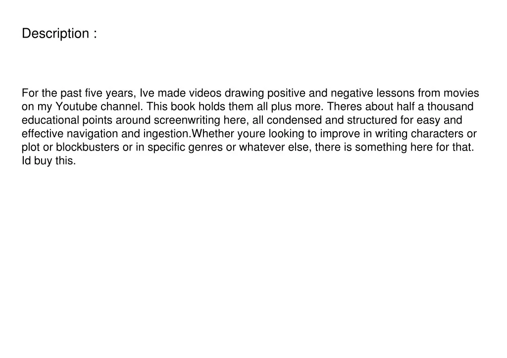 PPT - Kindle online PDF Anatomy of Film Perfection Over 400 Lessons ...