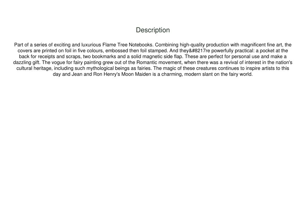PPT - Download Jean & Ron Henry: Moon Maiden (Foiled Journal) (Flame ...