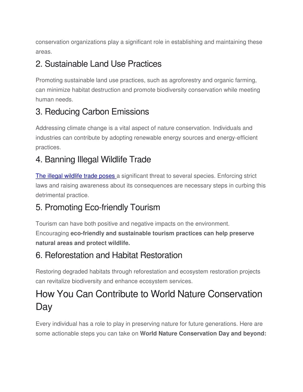 PPT - World Nature Conservation Day Preserving Our Planet for Future ...