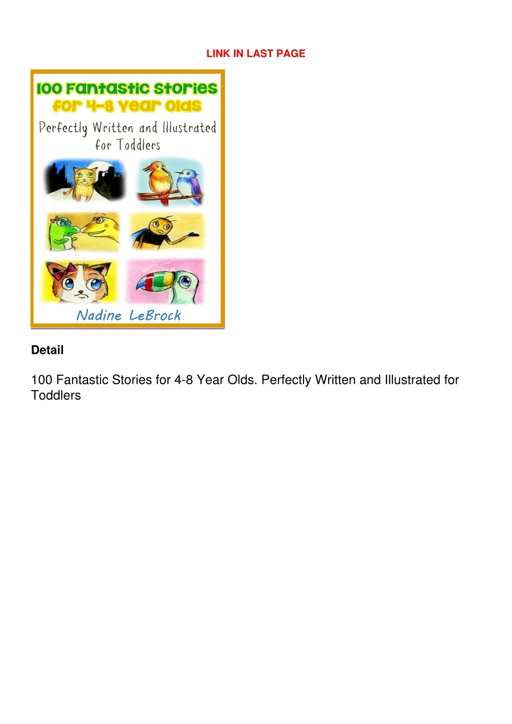 PPT - DOWNLOAD/PDF 100 Fantastic Stories for 4-8 Year Olds. Perfectly ...