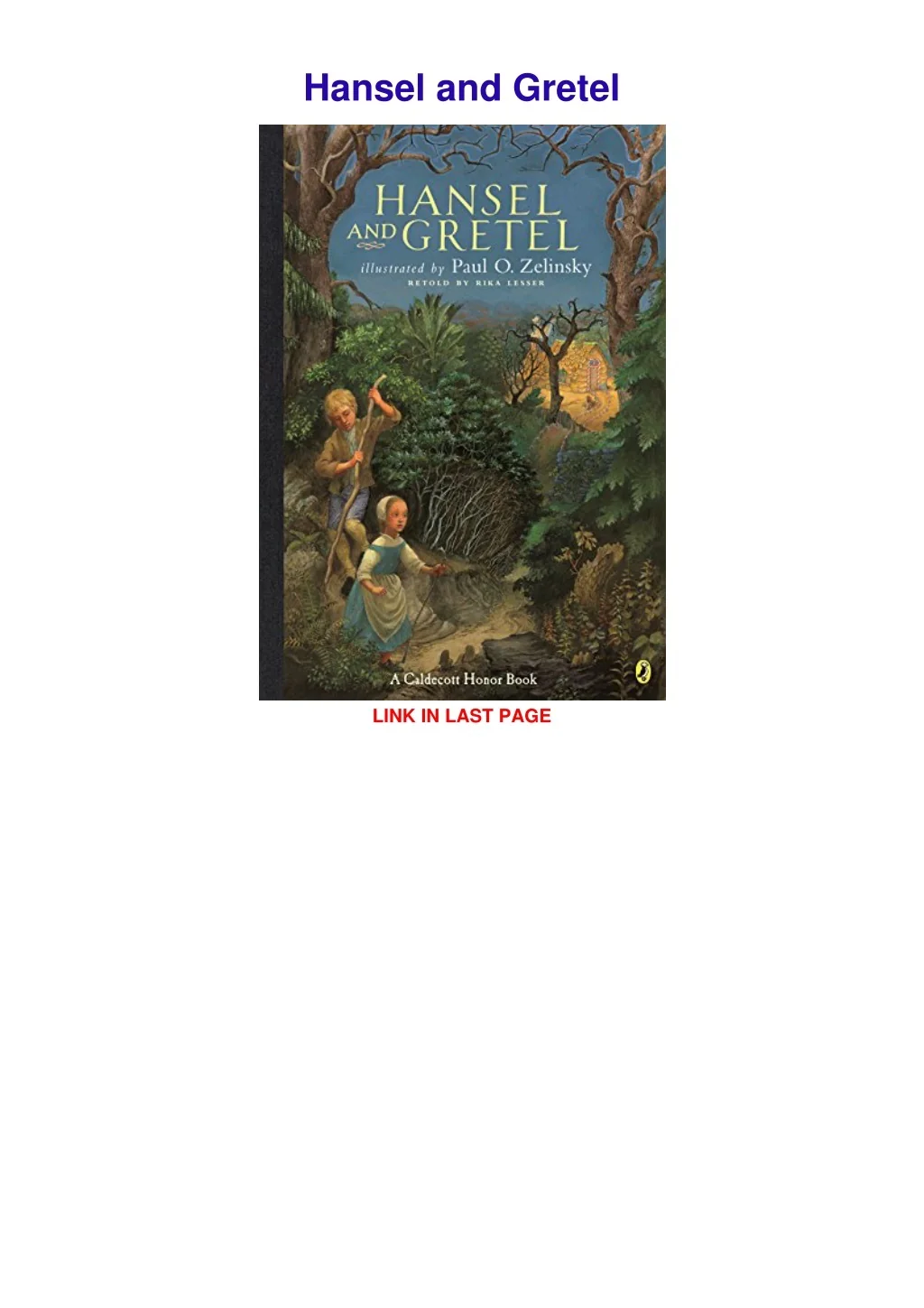 PPT - [PDF READ ONLINE] Hansel and Gretel PowerPoint Presentation, free ...
