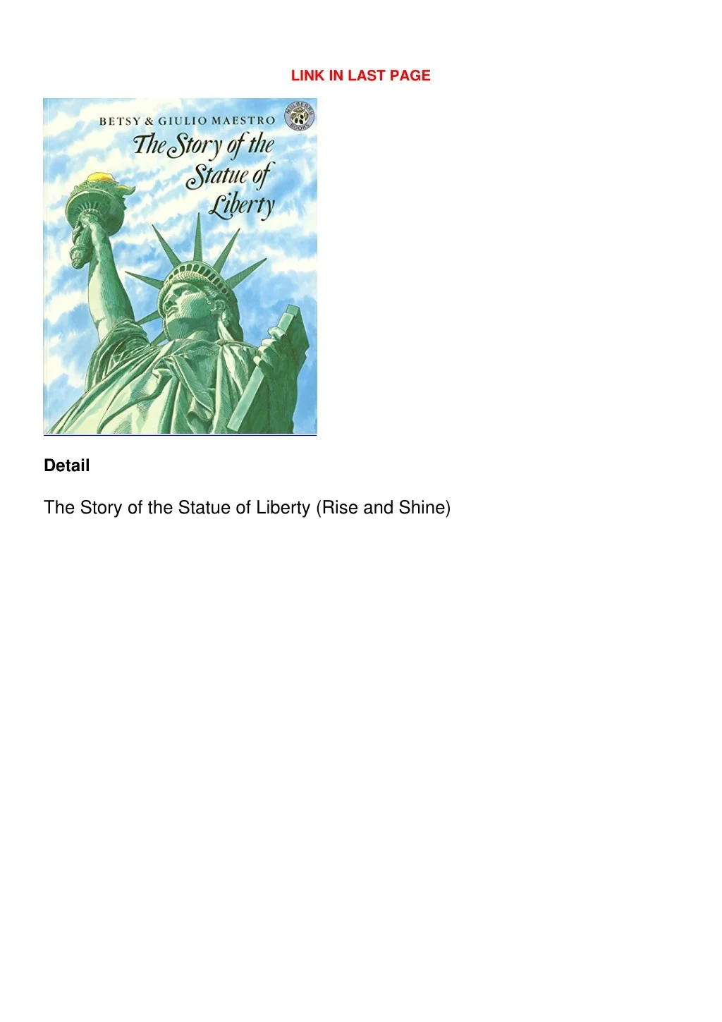 PPT - get [PDF] Download The Story of the Statue of Liberty (Rise and ...