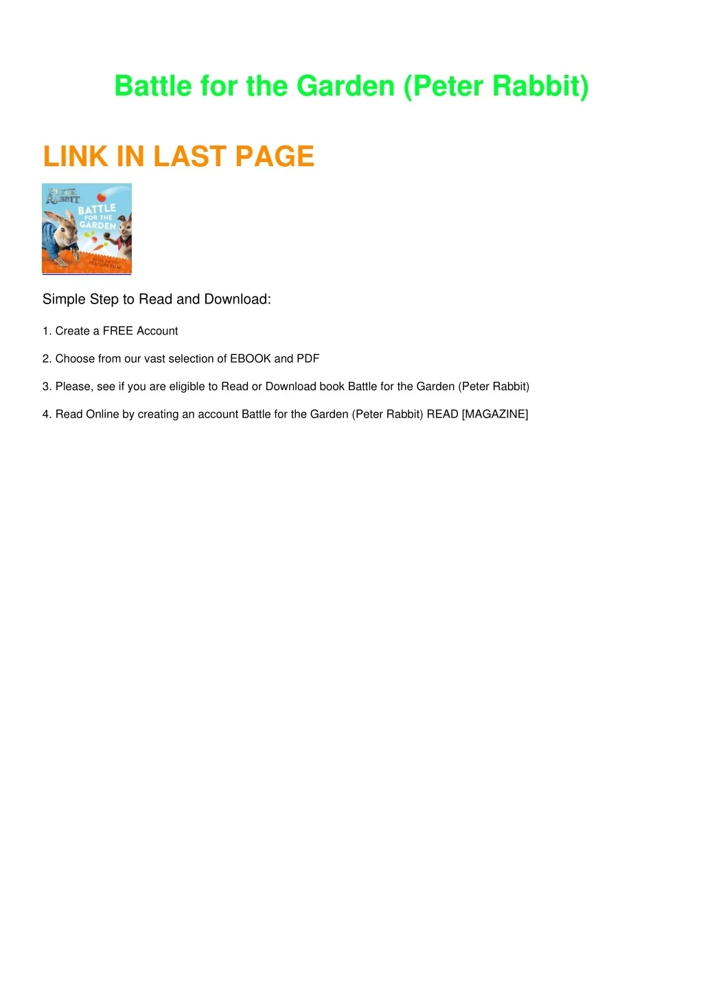 PPT - PDF Battle for the Garden (Peter Rabbit) ipad PowerPoint ...