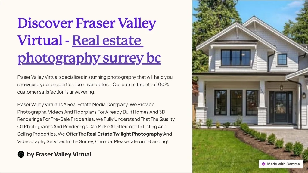 PPT - Real estate photography surrey bc Fraser valley virtual- Where ...