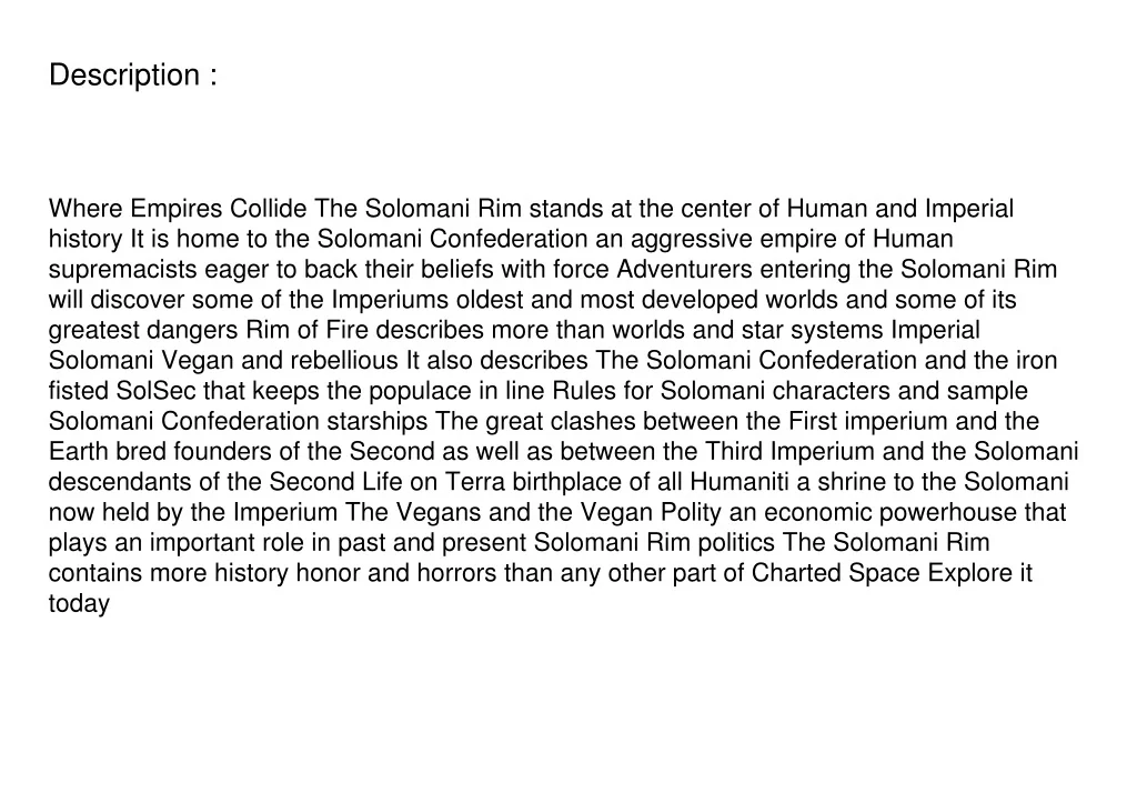 PPT - Kindle online PDF Rim of Fire The Solomani Rim Sourcebook GURPS ...