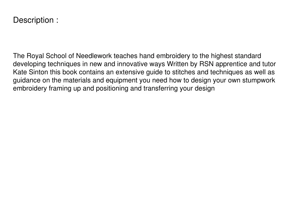 PPT - PDF read online RSN Essential Stitch Guides Stumpworklarge format ...