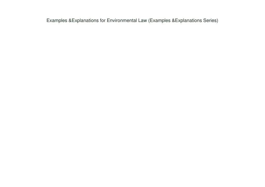 PPT - Examples--Explanations-for-Environmental-Law-Examples ...