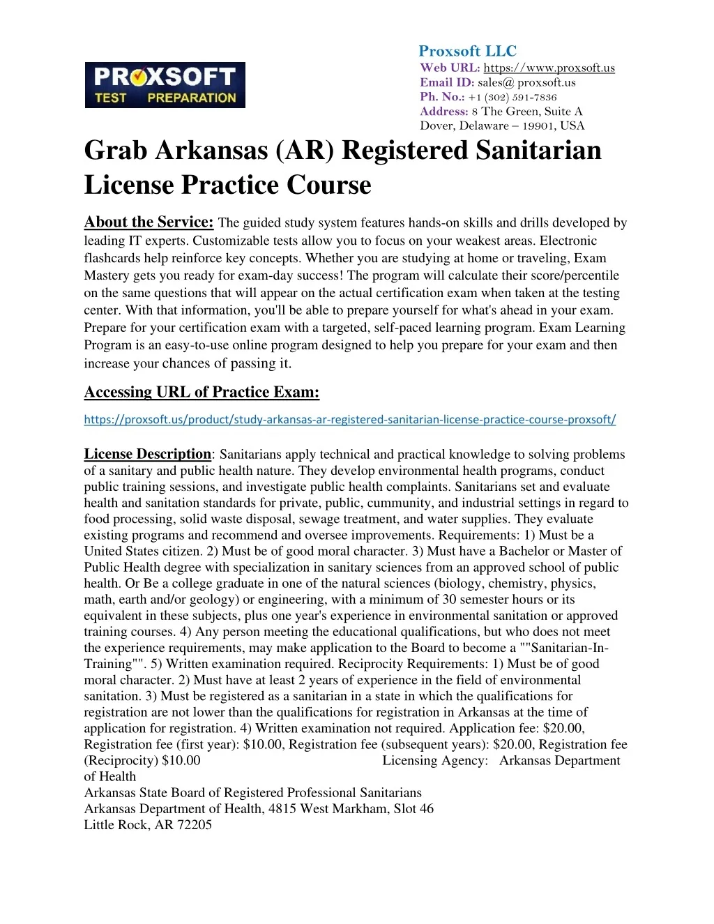 PPT - Grab Arkansas (AR) Registered Sanitarian License Practice Course ...