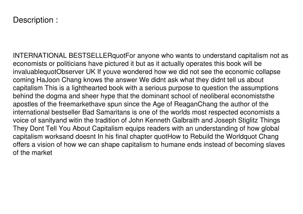 PPT - Ebook download 23 Things They Don t Tell You About Capitalism ...
