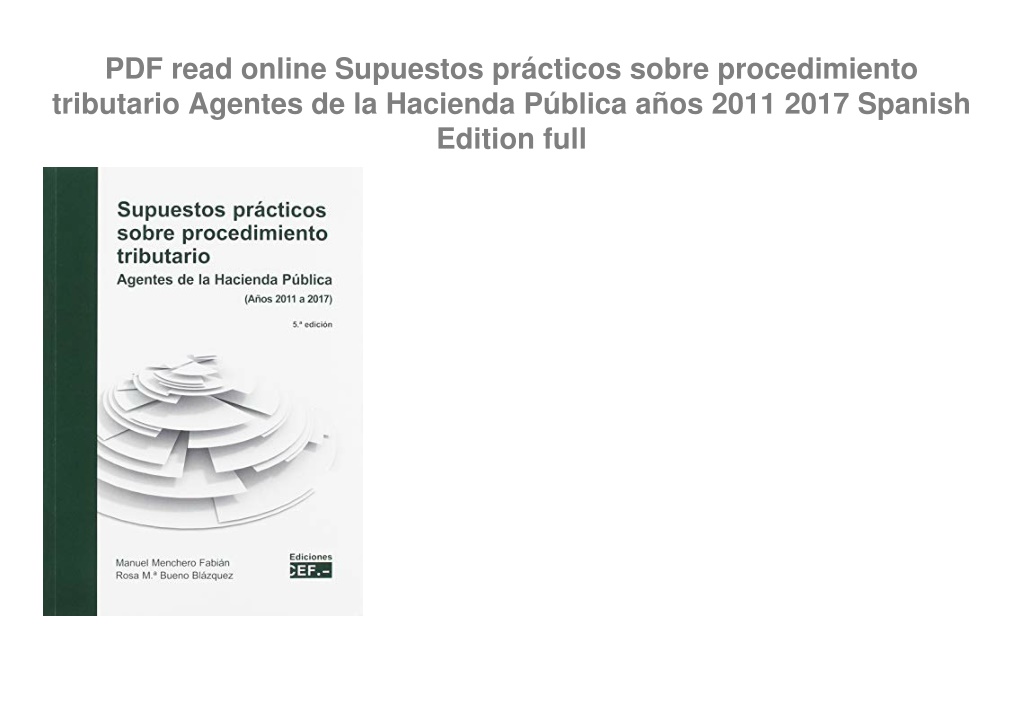 Ppt Pdf Read Online Supuestos Prácticos Sobre Procedimiento
