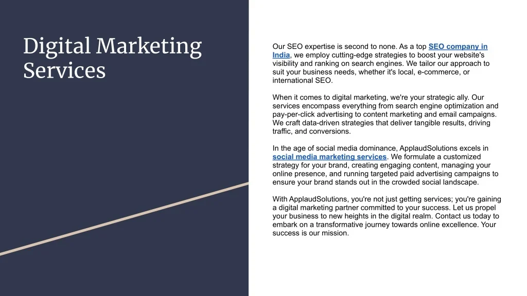 PPT - Digital Marketing Services PowerPoint Presentation, free download ...