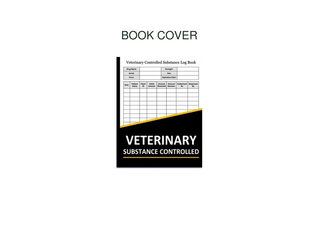 PPT - Veterinary-Controlled-Substance-Log-Book-Large-Log-book-A4 ...