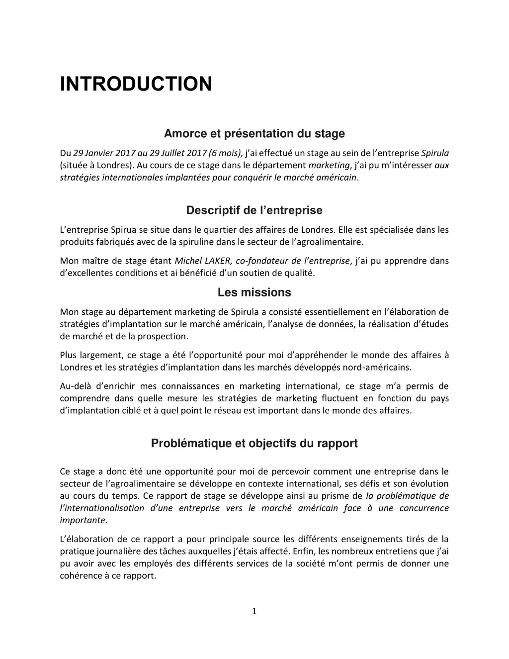 PPT - Exemple-de-plan-de-rapport-de-stage-1 PowerPoint Presentation ...