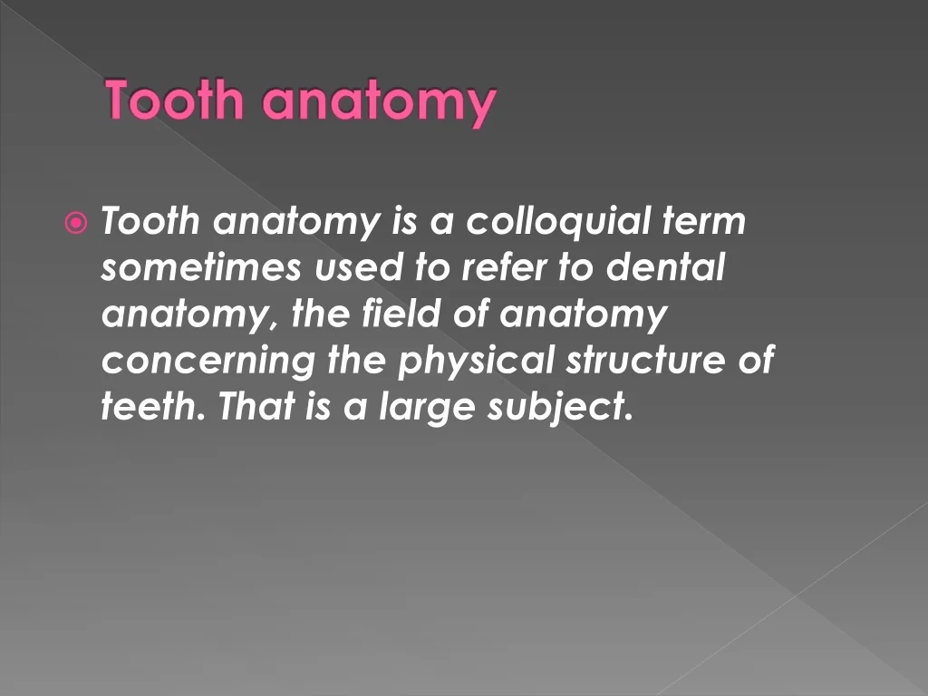 PPT - Anatomy of Individual Teeth PowerPoint Presentation, free ...