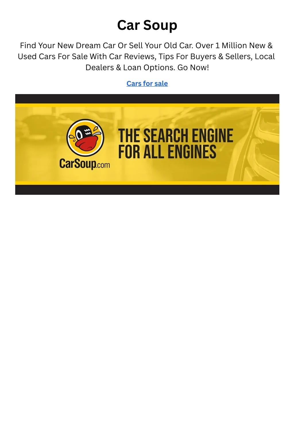 PPT - Car Soup PowerPoint Presentation, free download - ID:12512055