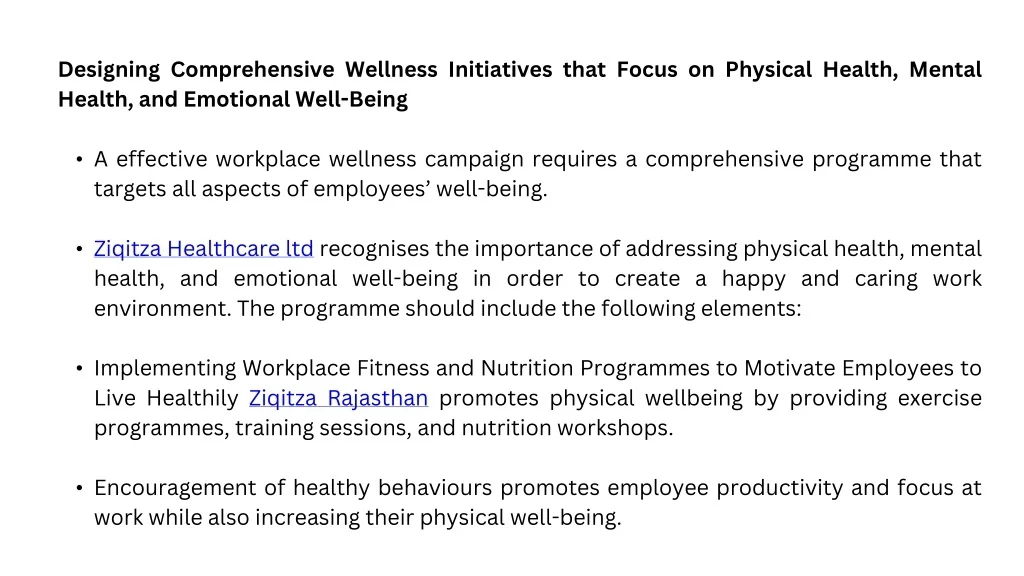 PPT - SWETA MANGAL – BUILDING A HOLISTIC WORKPLACE WELLNESS PROGRAM STRATEGIES FOR ADDRESSING ...
