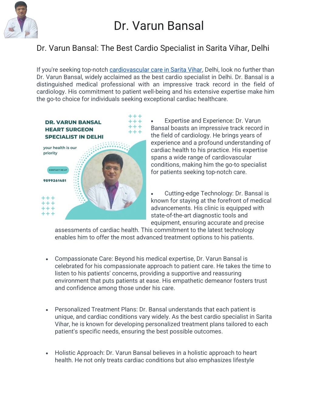 Ppt Dr Varun Bansal The Best Cardio Specialist In Delhi Powerpoint