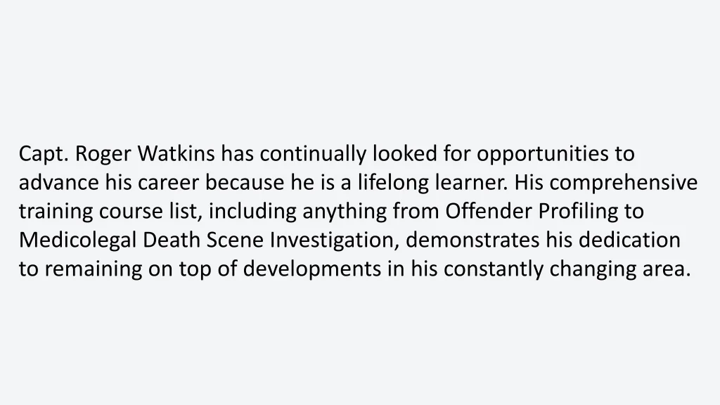 PPT - Capt. Roger Watkins - Experienced Professional - Lorain, Ohio ...