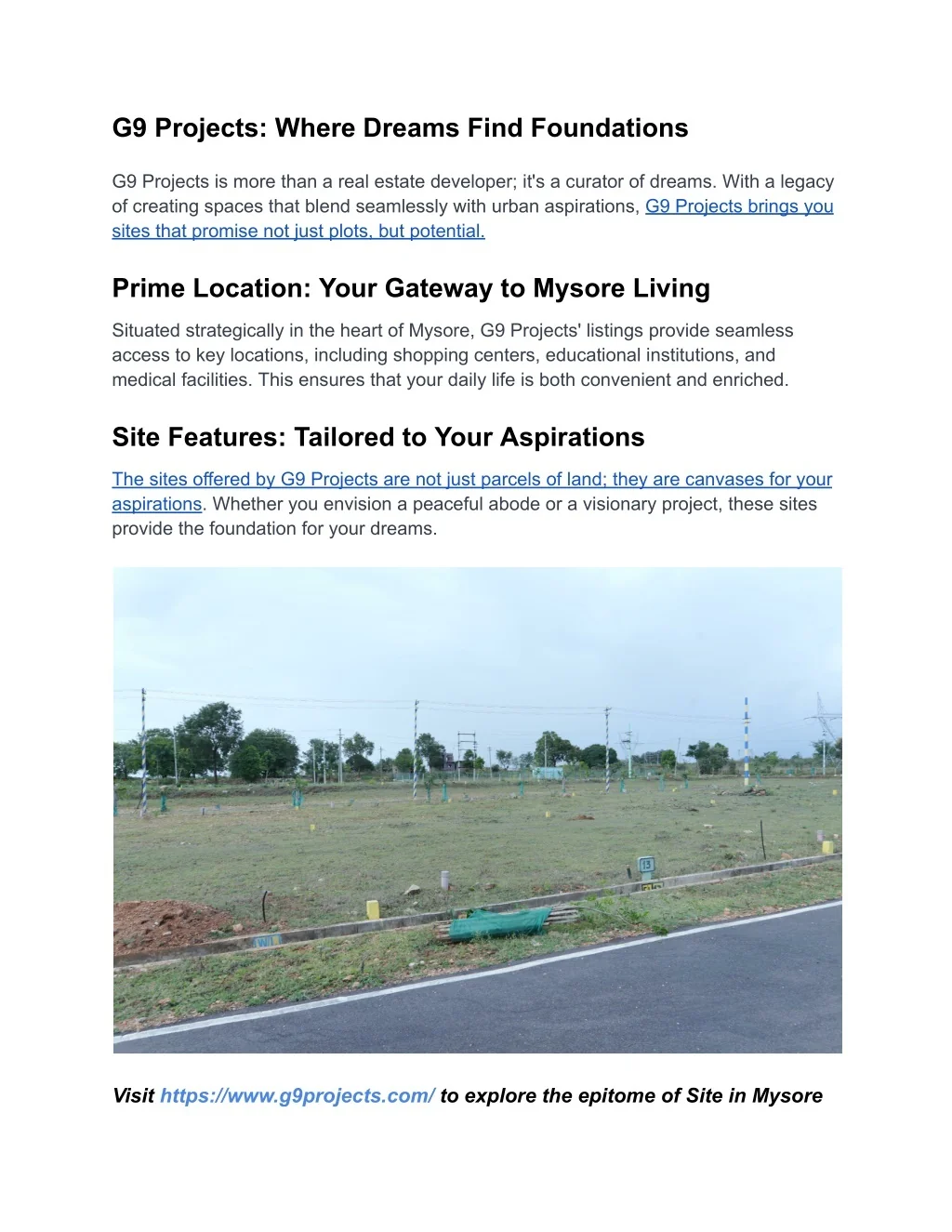 PPT - Your Ideal G9 Chamundi 30x40 Site Awaits Exclusive Mysore Listings by G9 Project ...