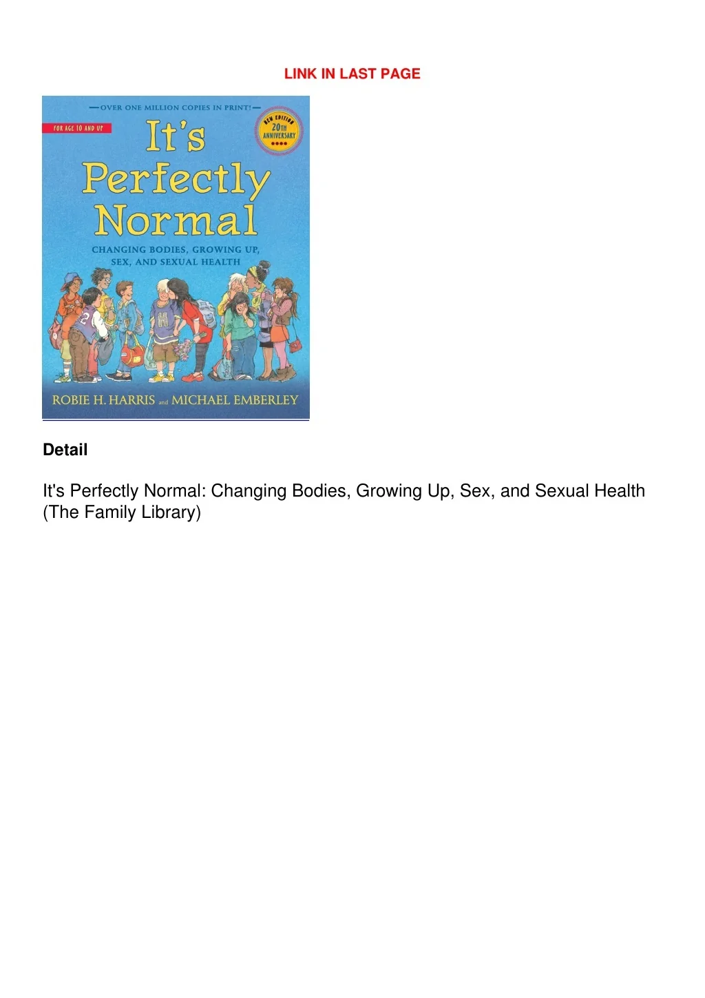 PPT - [PDF READ ONLINE] It's Perfectly Normal: Changing Bodies, Growing ...