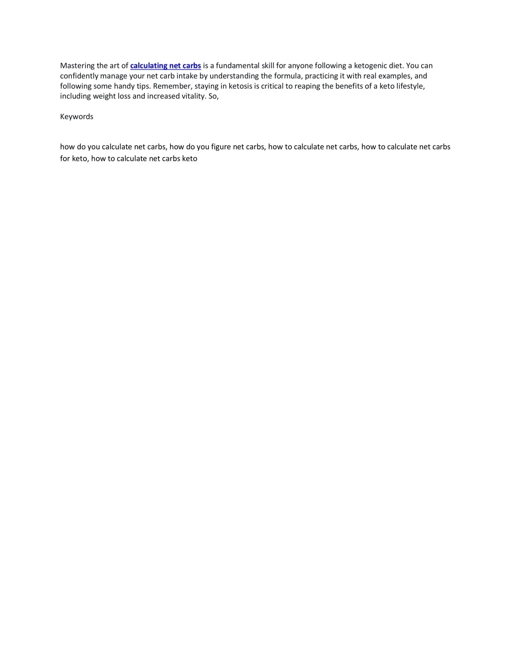 PPT How To Calculate Net Carbs For Keto A Comprehensive Guide