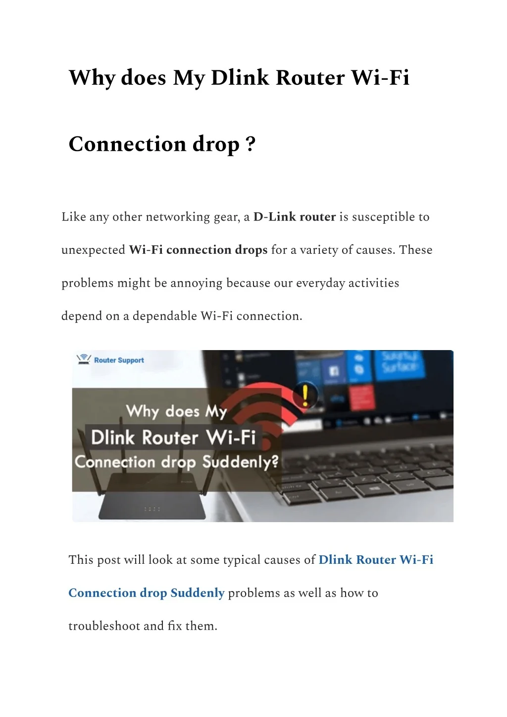 PPT - Why does My Dlink Router Wi-Fi Connection drop Suddenly ...