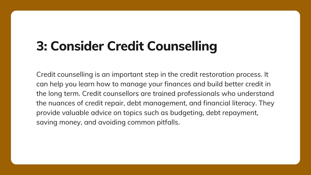 PPT - 3 Ways to Start Credit Restoration Today PowerPoint Presentation ... PPT - 3 Ways to Start Credit Restoration Today PowerPoint Presentation ...