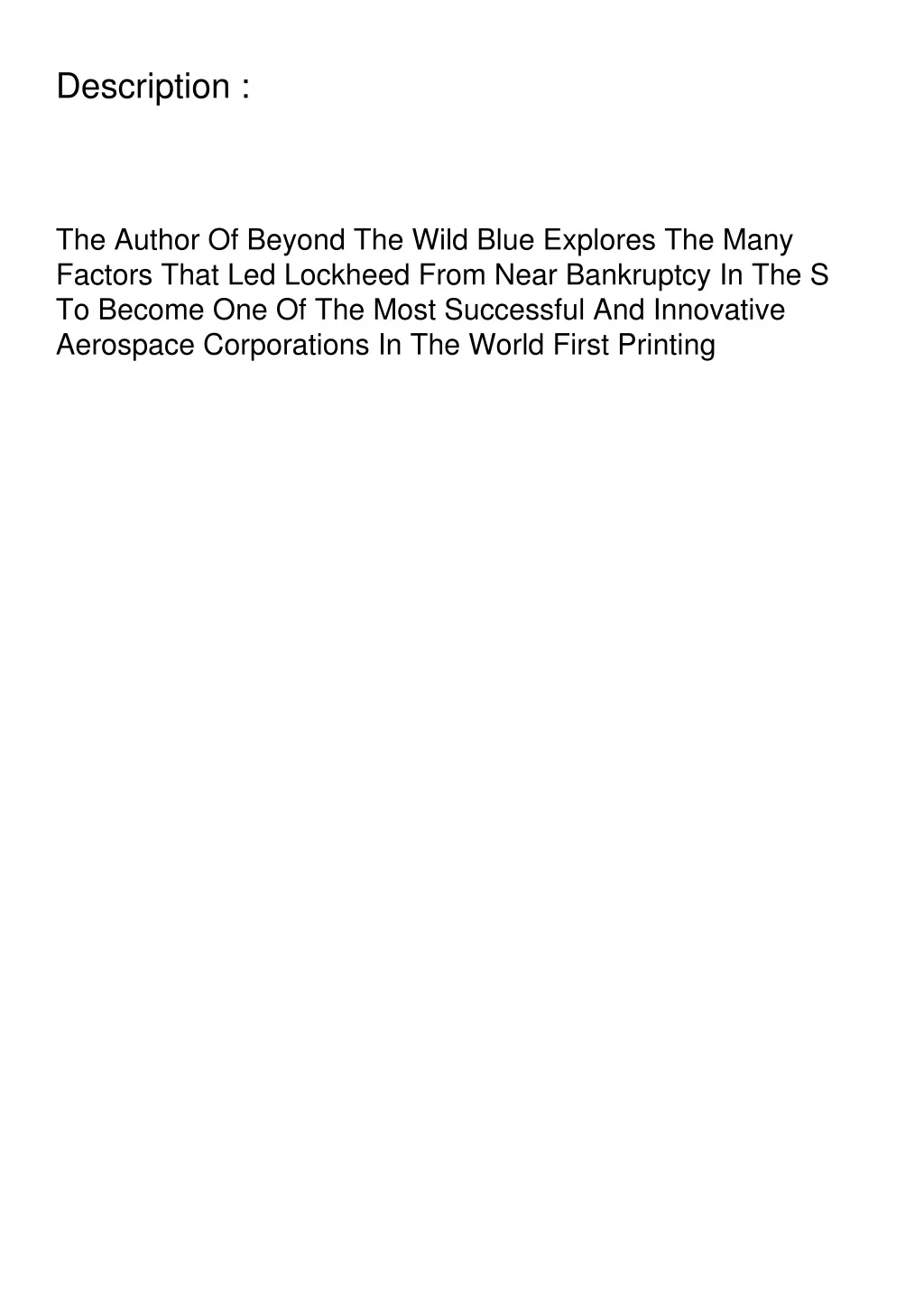PPT - Kindle online PDF Beyond The Horizon The Story Of Lockheed Thomas ...